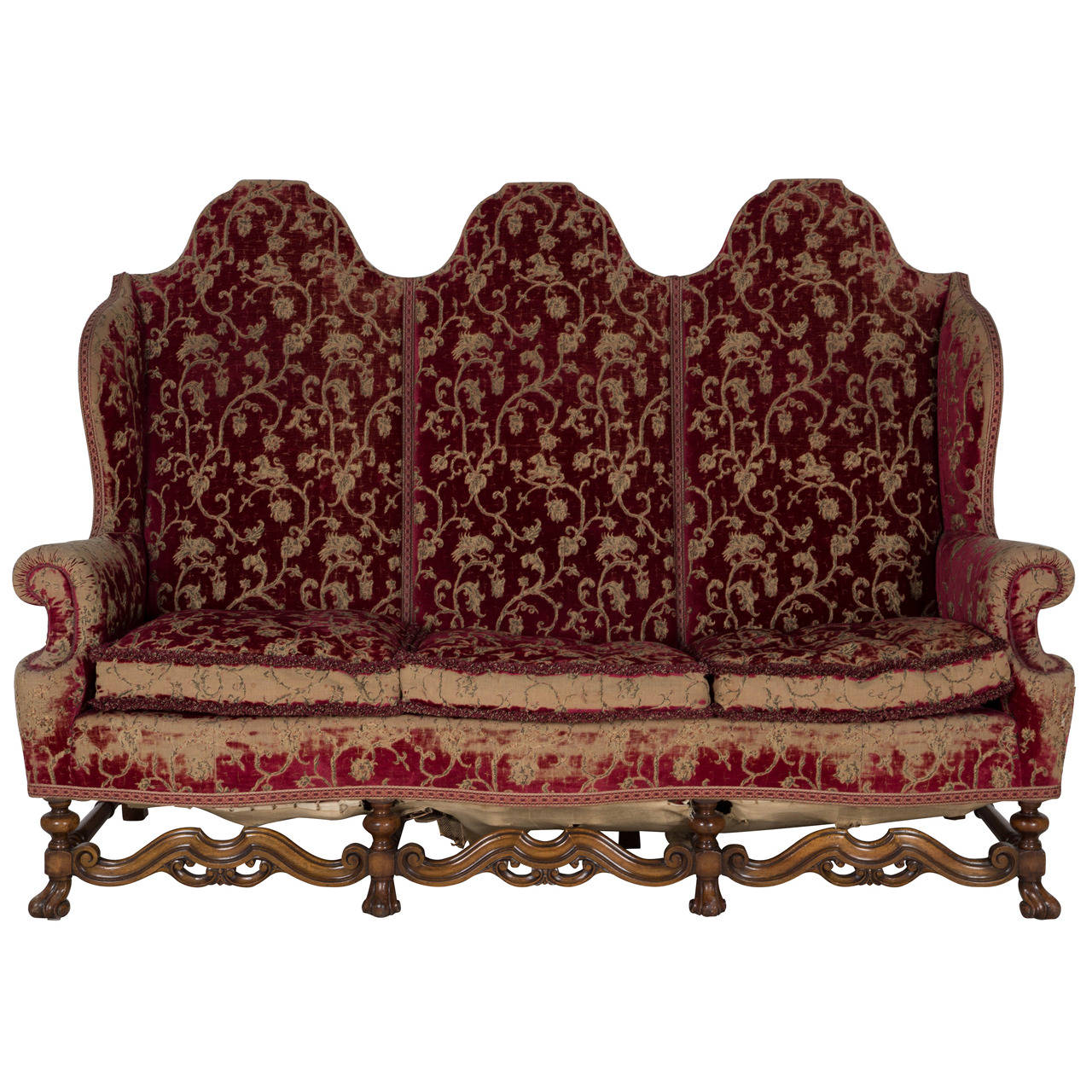 Wonderful Scale Carolean Style Sofa at 1stDibs
