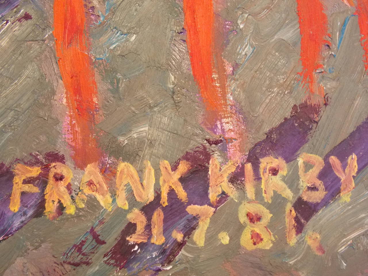 Abstract Figurative Painting by the British Artist Frank Kirby, circa ...
