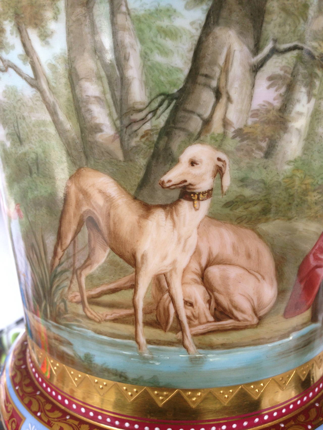 Very Fine Large Three-Piece Vienna Covered Urn, 19th Century at 1stDibs