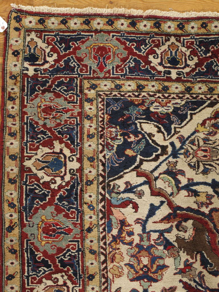 Antique Indian Agra Rug at 1stDibs | antique indian rugs