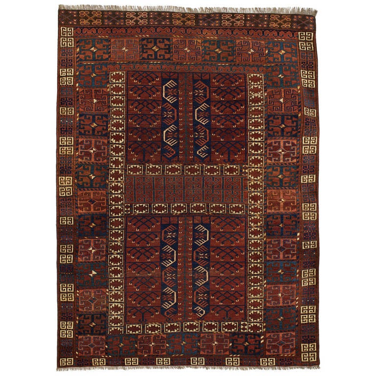 Antique Turkoman Rug, circa 1890s at 1stDibs