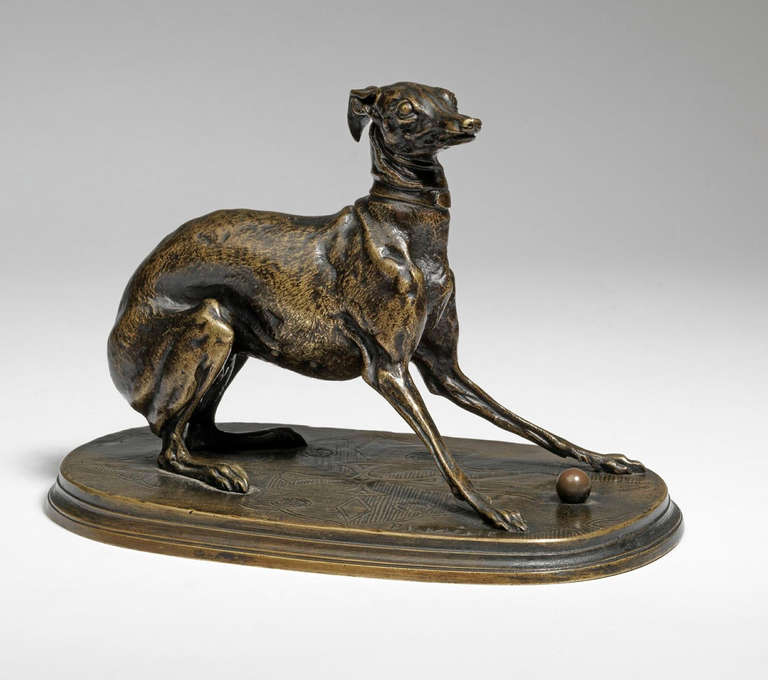 Bronze Greyhound at 1stDibs | bronze greyhound statue