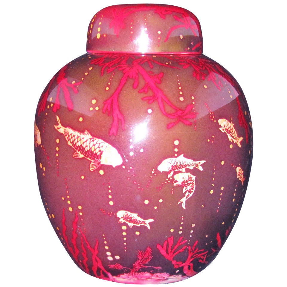 Bernard Moore Ginger Jar at 1stDibs