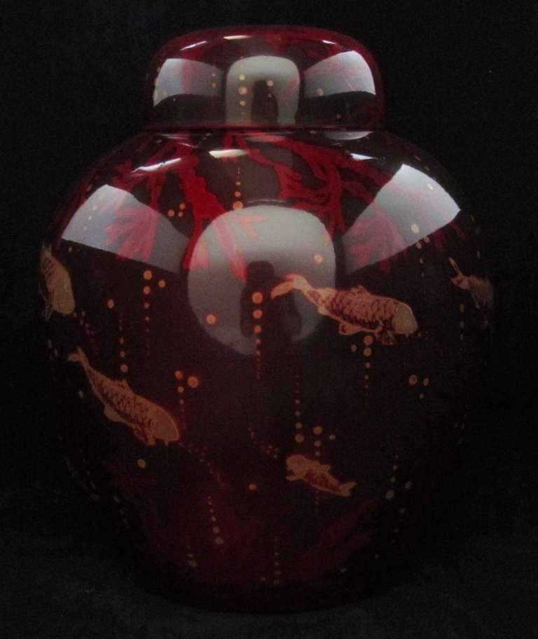 Bernard Moore Ginger Jar at 1stDibs