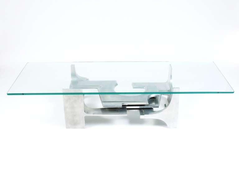 Sculpted Coffee Table by Gérard Mannoni, 1973 at 1stDibs