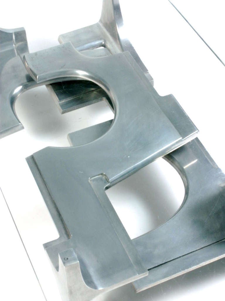 Sculpted Coffee Table by Gérard Mannoni, 1973 at 1stDibs