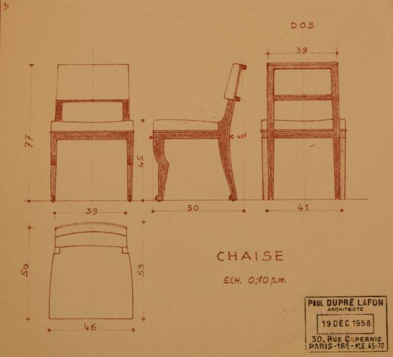 Pair of Egyptian chairs by Dupré-Lafon, 1958 For Sale at 1stDibs