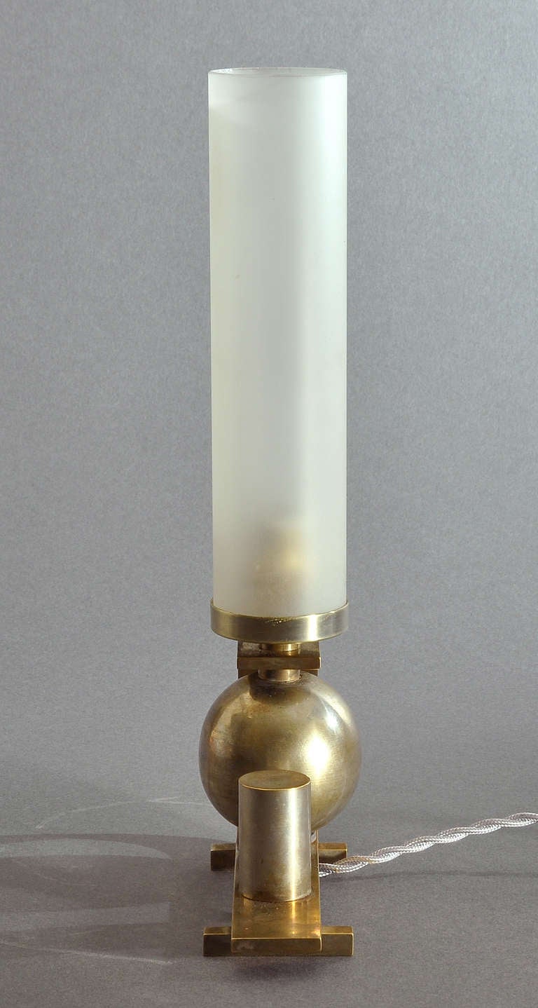Rare DIM (Joubert et Petit) Modernist Lamp Circa 1930 For Sale at 1stDibs