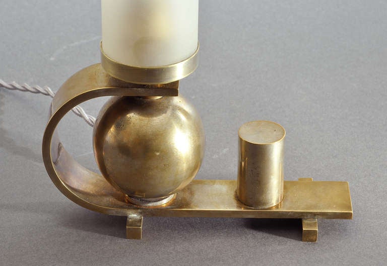 Rare DIM (Joubert et Petit) Modernist Lamp Circa 1930 For Sale at 1stDibs