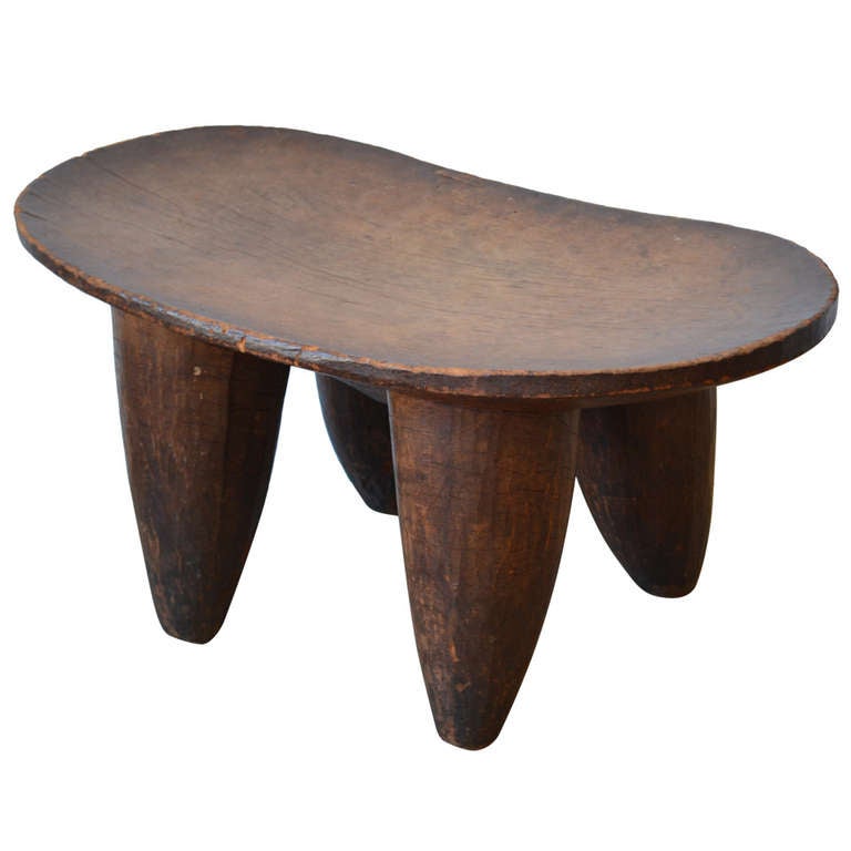 Carved Wooden African Stool at 1stDibs