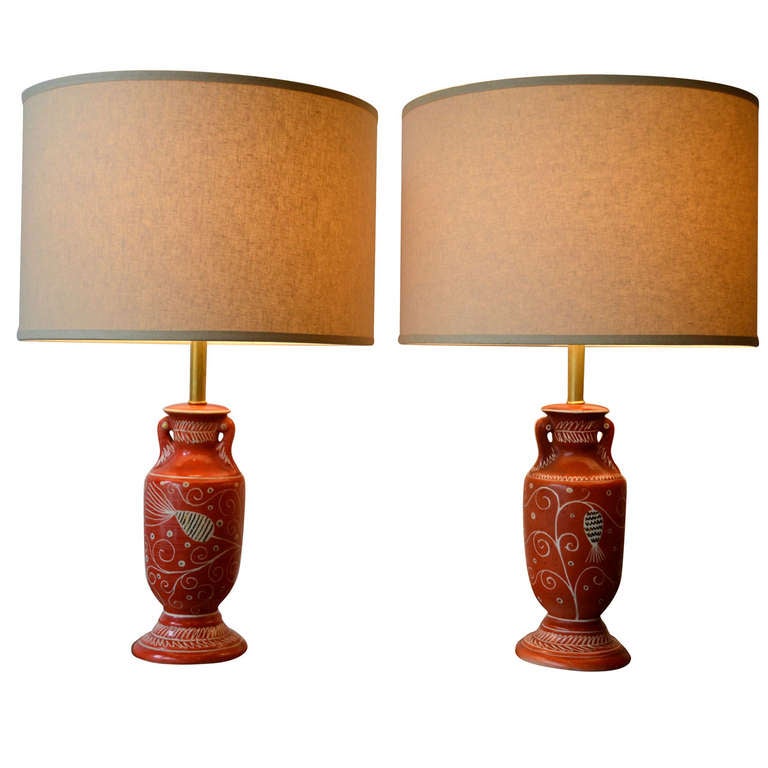 Mid-century Waylande Gregory Table Lamps at 1stDibs