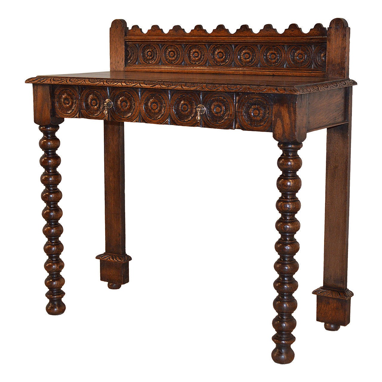19th-C. English Spool Leg Console at 1stDibs | spool leg console table