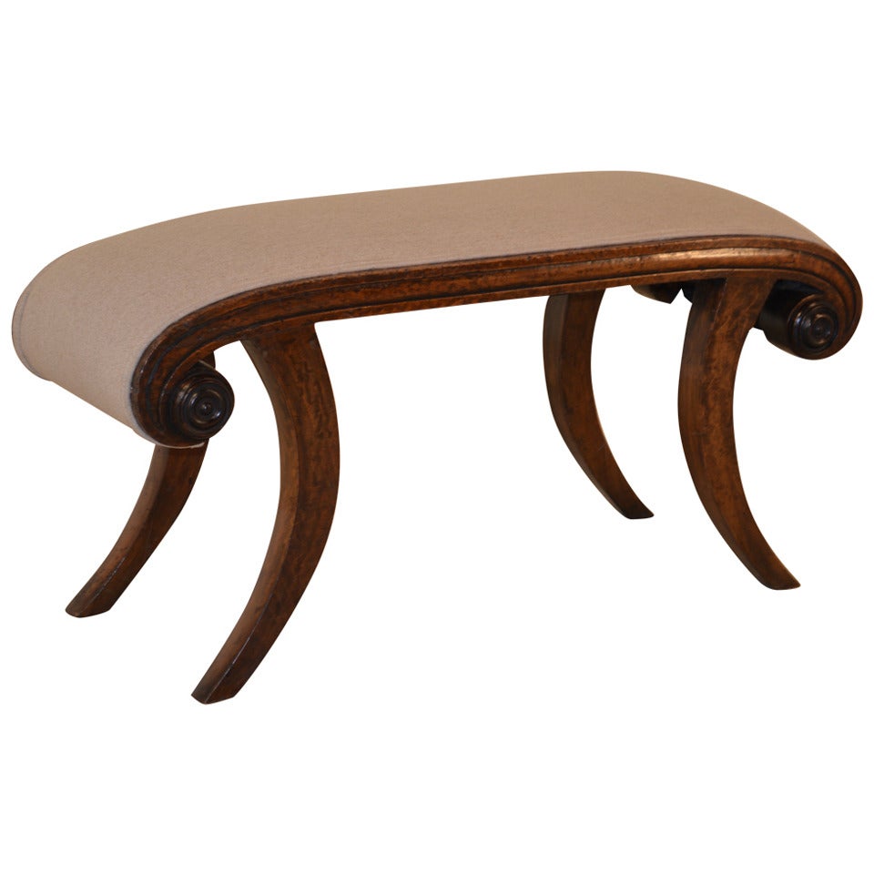 Early 19th Century English Regency Bench at 1stDibs