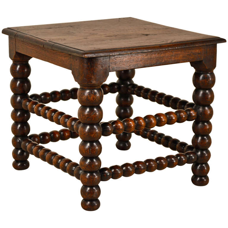 19th Century English Oak, Bobbin Leg Table at 1stDibs | bobbin leg side ...