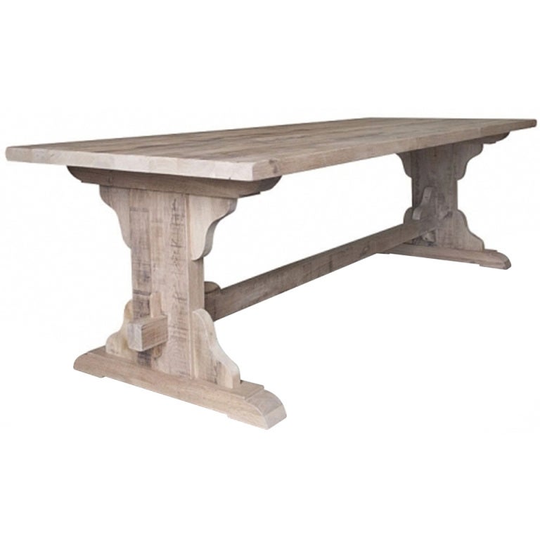 New Rustic Oakwood Monastery Table, Handcrafted For Sale at 1stdibs