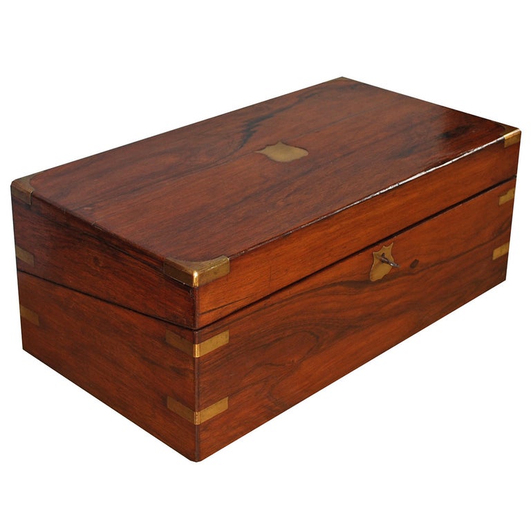 19th Century Mahogany Writing Box at 1stDibs