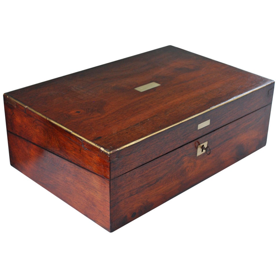 19th Century Mahogany and Brass Writing Box at 1stDibs | mahogany ...