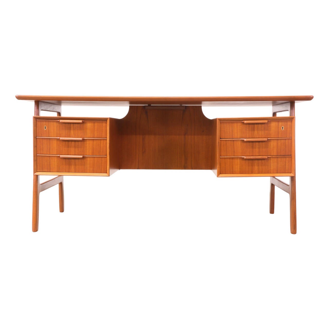 Gunni Omann Model #75 Executive Teak Desk for Omann Jun at 1stDibs