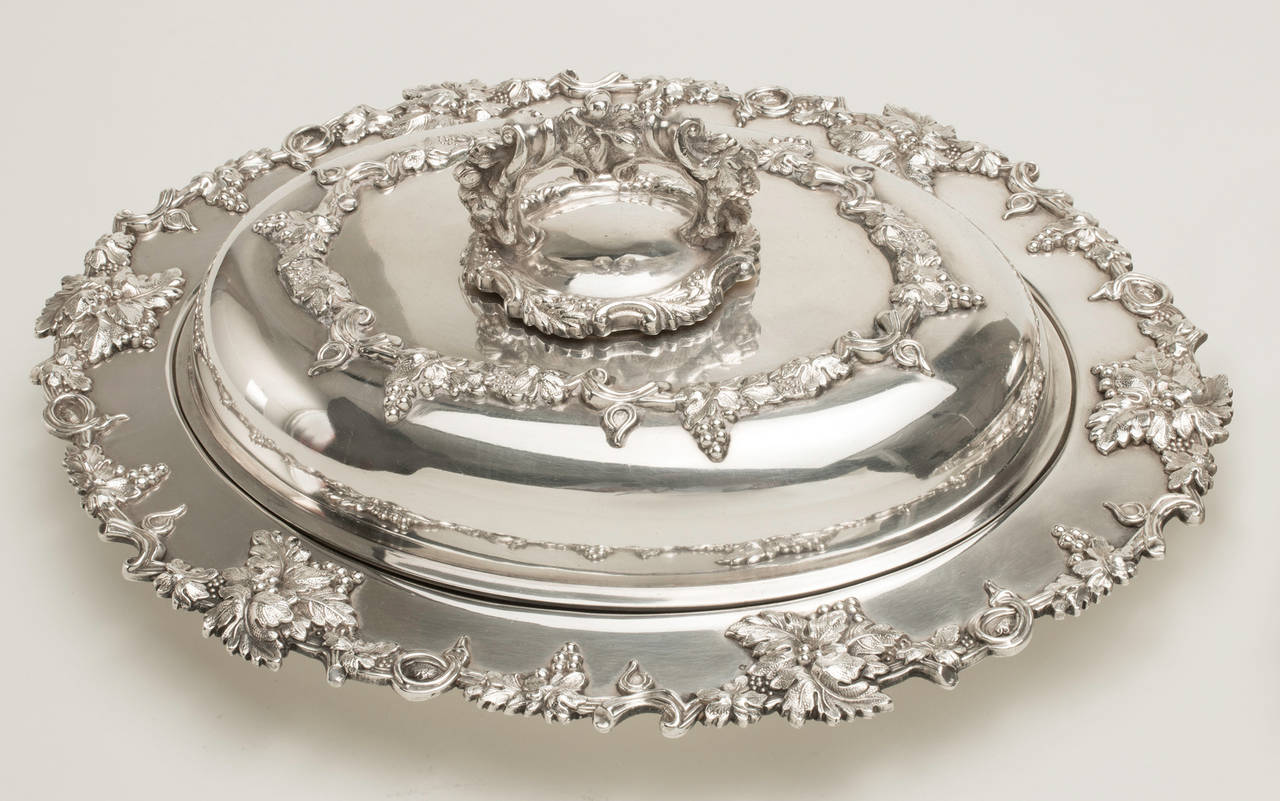 C. 1900s Pair of Silver Plate Covered Servers at 1stDibs