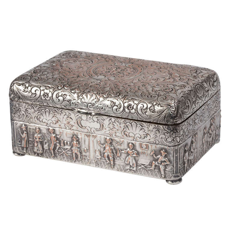 Decorative Silver Chased Box at 1stDibs | decorative silver box