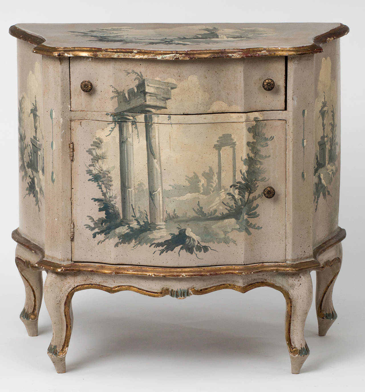 C 1930s Small Italian Painted Bombe Chest at 1stDibs | small bombe chest