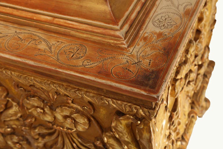 Large French Gilt Coffer Trunk at 1stDibs