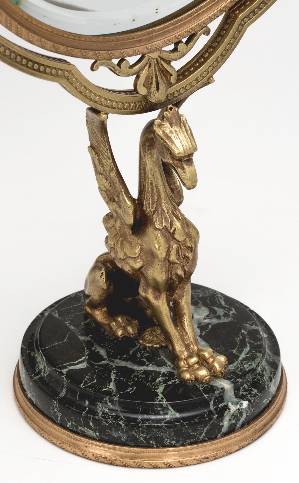 Bronze Griffin Vanity Table Mirror at 1stDibs