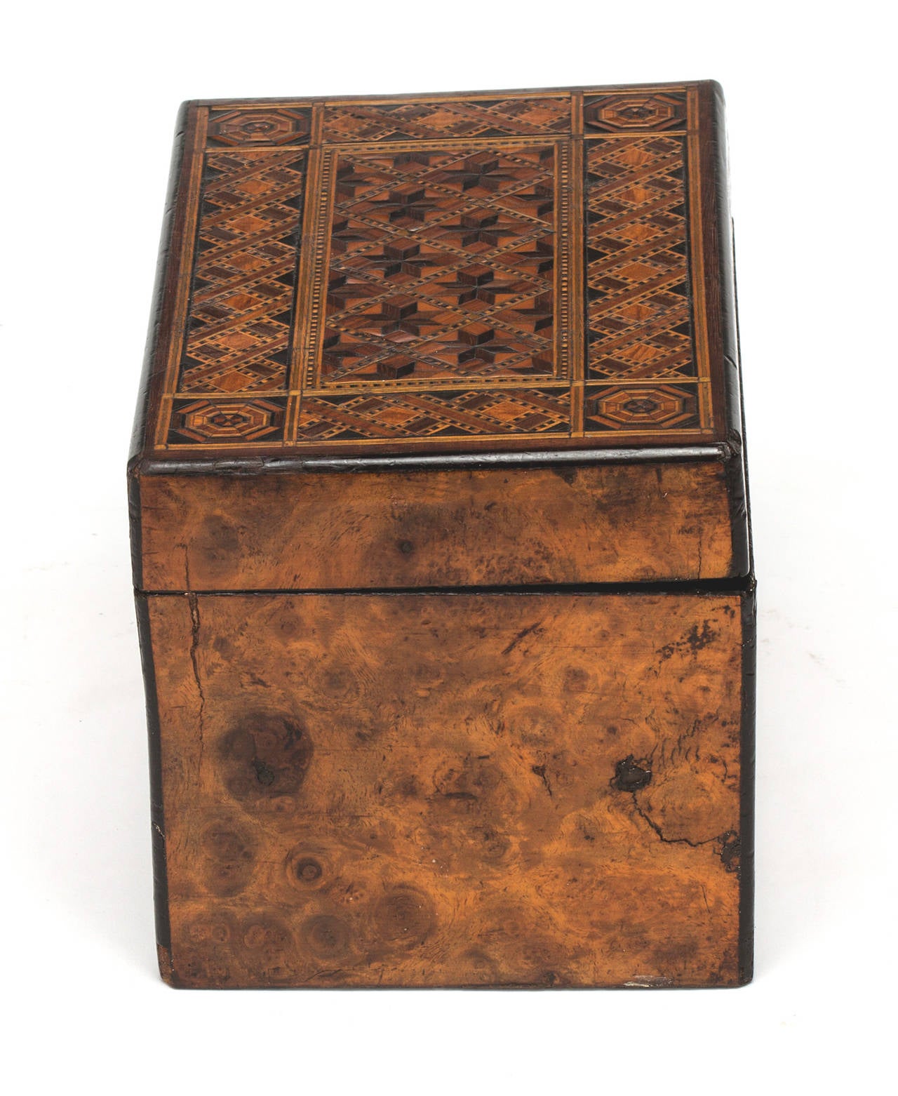 English Inlay Tea Caddy at 1stDibs