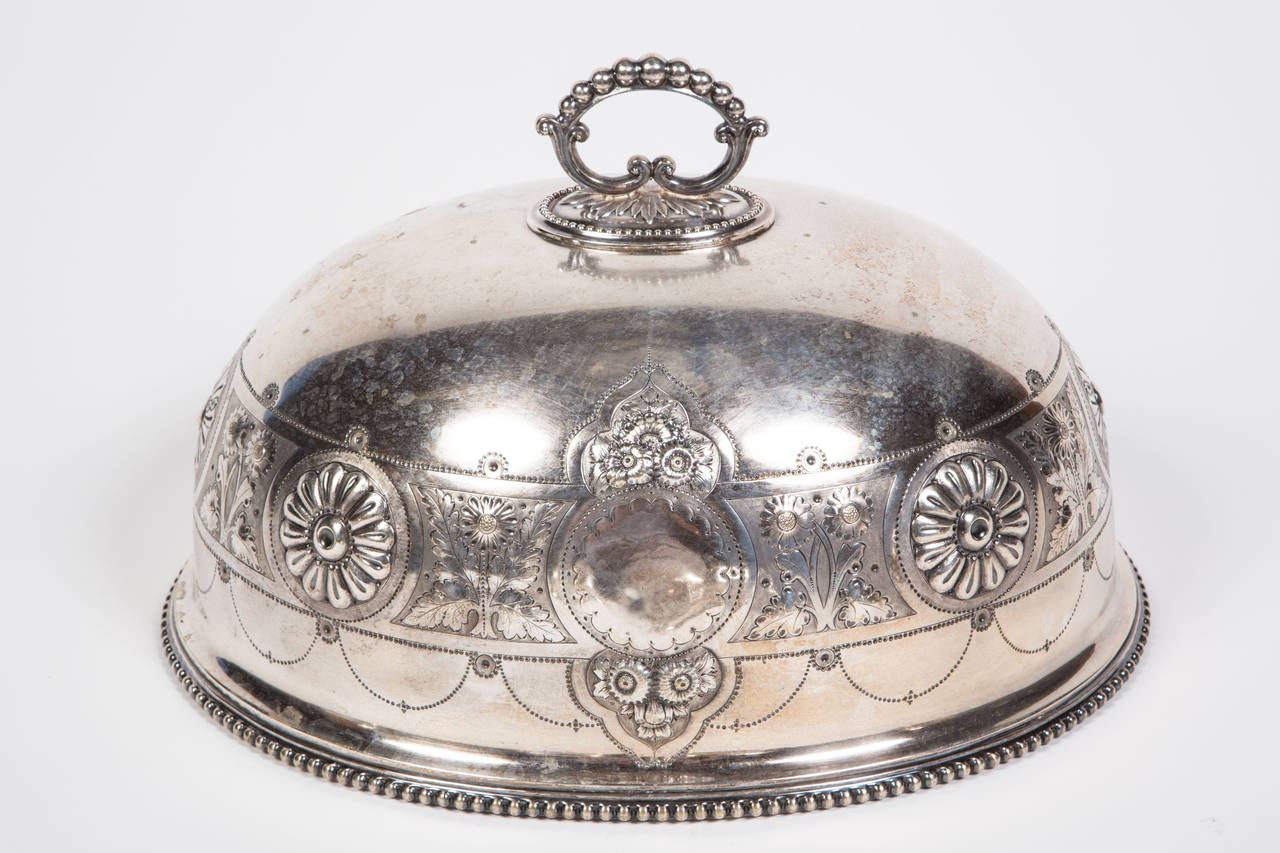 19th c. Five Piece Set Graduated Victorian Sheffield Silver Dome Covers ...