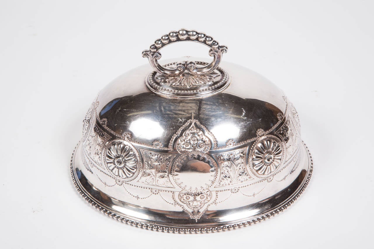 19th c. Five Piece Set Graduated Victorian Sheffield Silver Dome Covers ...
