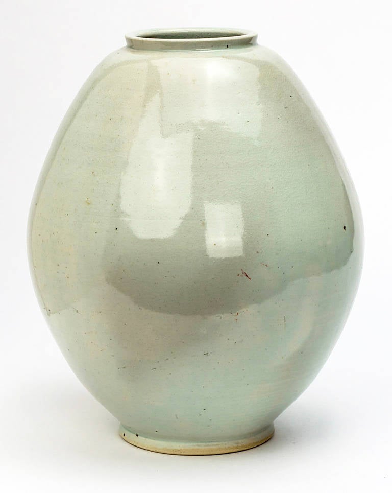Signed Korean Celadon Pot at 1stDibs