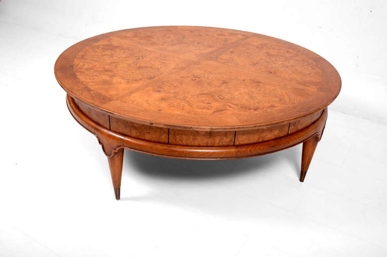Weinman Round Coffee Cocktail Table For Sale at 1stDibs