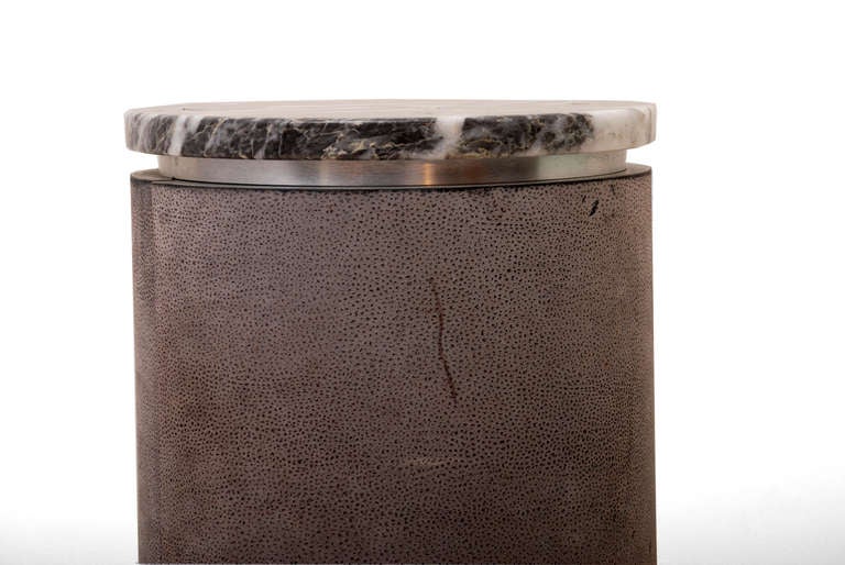Leather Wrapped Dry Bar Attributed to Karl Springer at 1stDibs