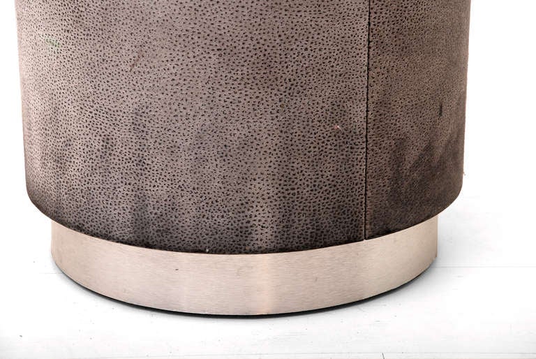 Leather Wrapped Dry Bar Attributed to Karl Springer at 1stDibs