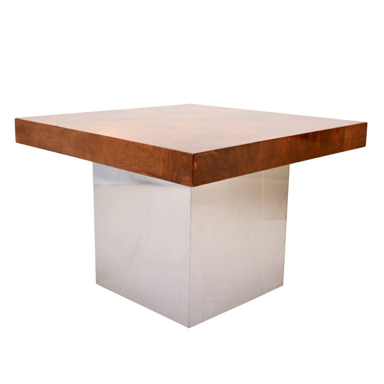Milo Baughman Patchwork Side Table at 1stDibs