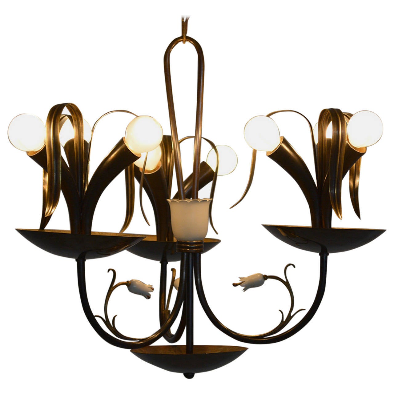 Italian Chandelier From The Gio Ponti Era For Sale At 1stdibs Italian Chandelier From The Gio Ponti Era For Sale At 1stdibs