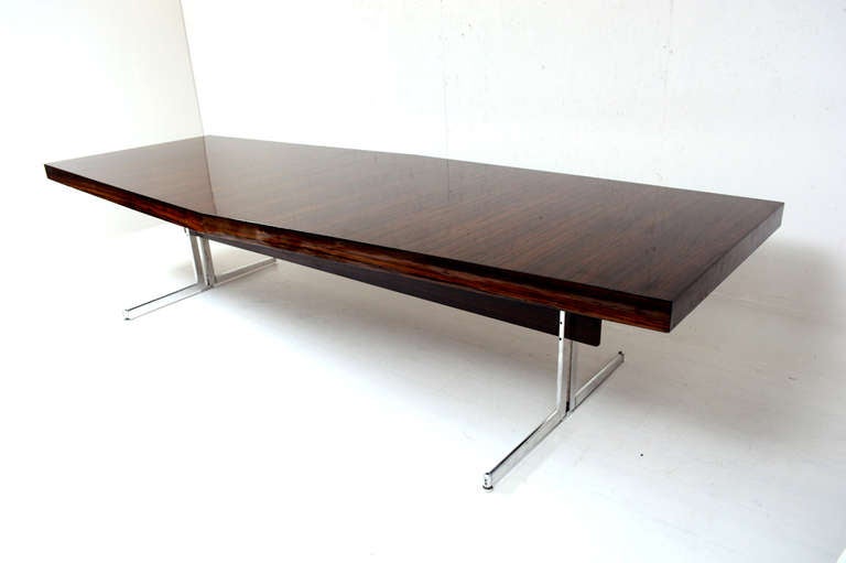 Mid Century Modern Rosewood Conference Table at 1stDibs