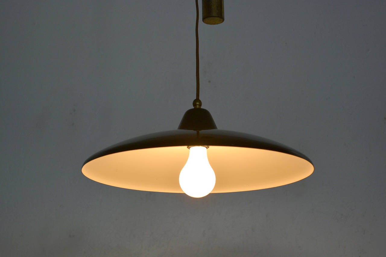 Italian Hanging Light Fixture in the Manner of Stilnovo at 1stDibs