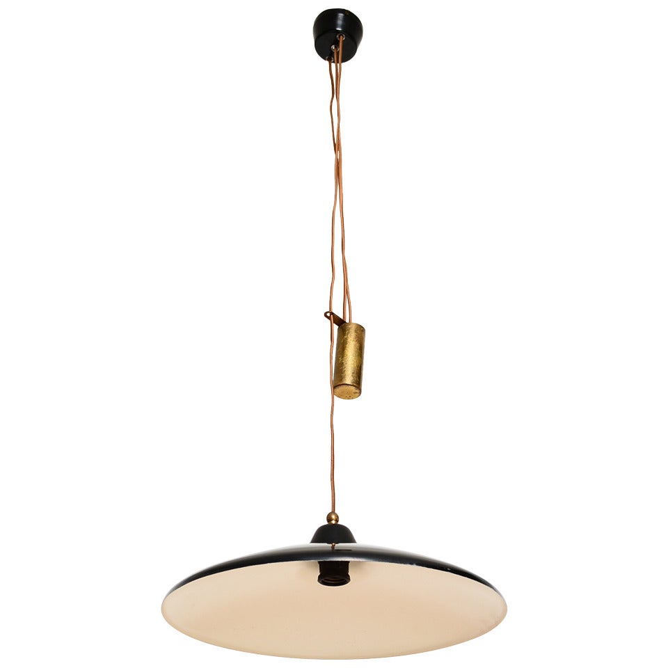 Italian Hanging Light Fixture in the Manner of Stilnovo at 1stDibs