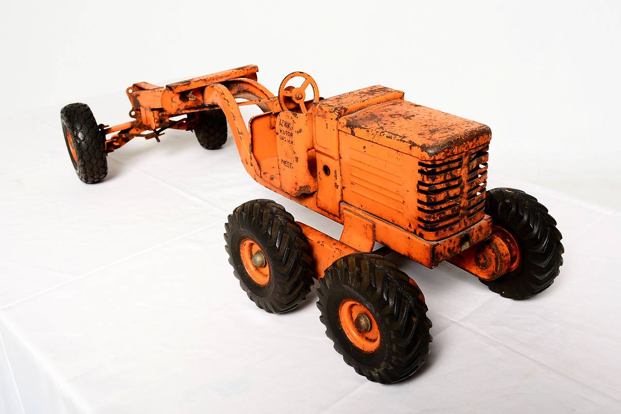 Adams Motor Grader Vintage Toy Pressed Metal at 1stDibs | adams motor ...