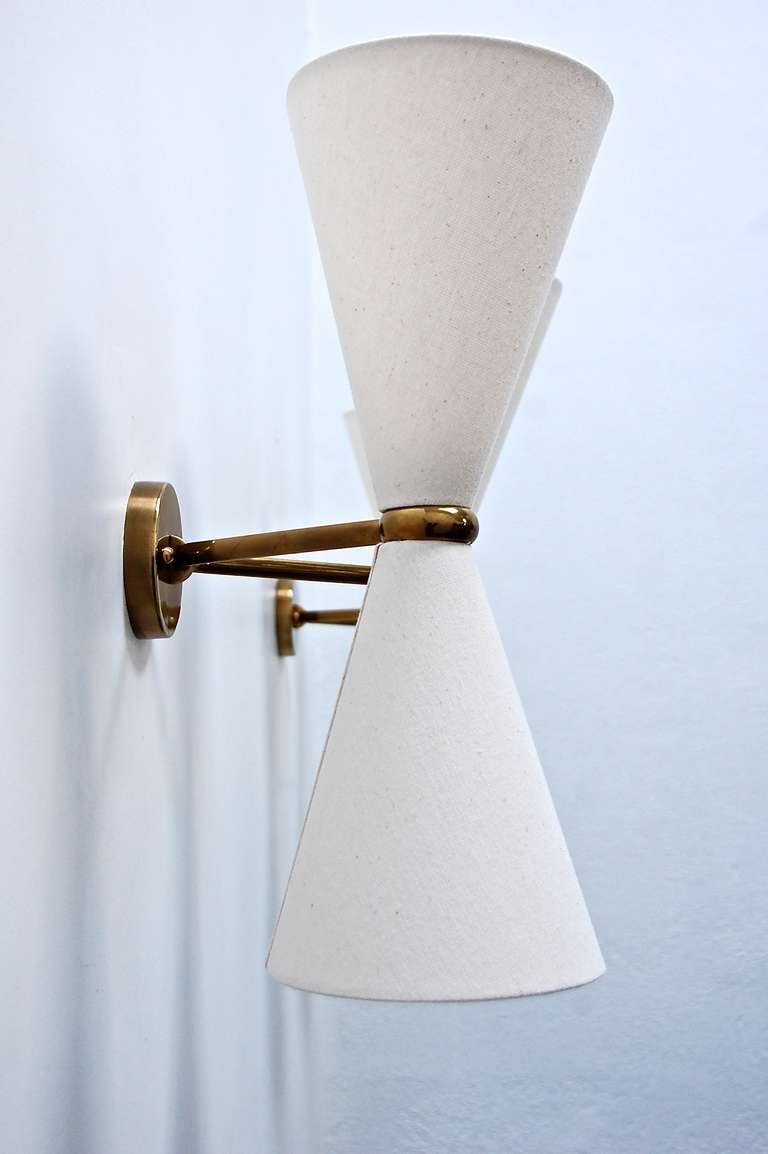 French Double Cone Sconces at 1stDibs