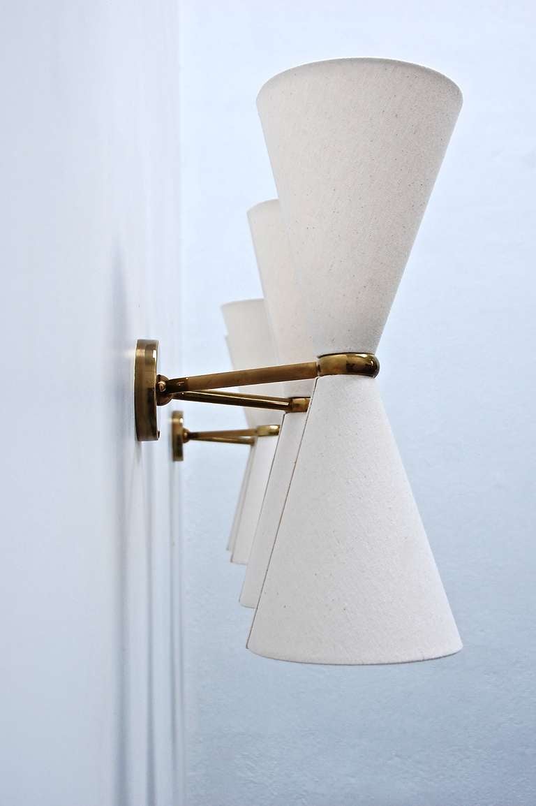 French Double Cone Sconces at 1stDibs
