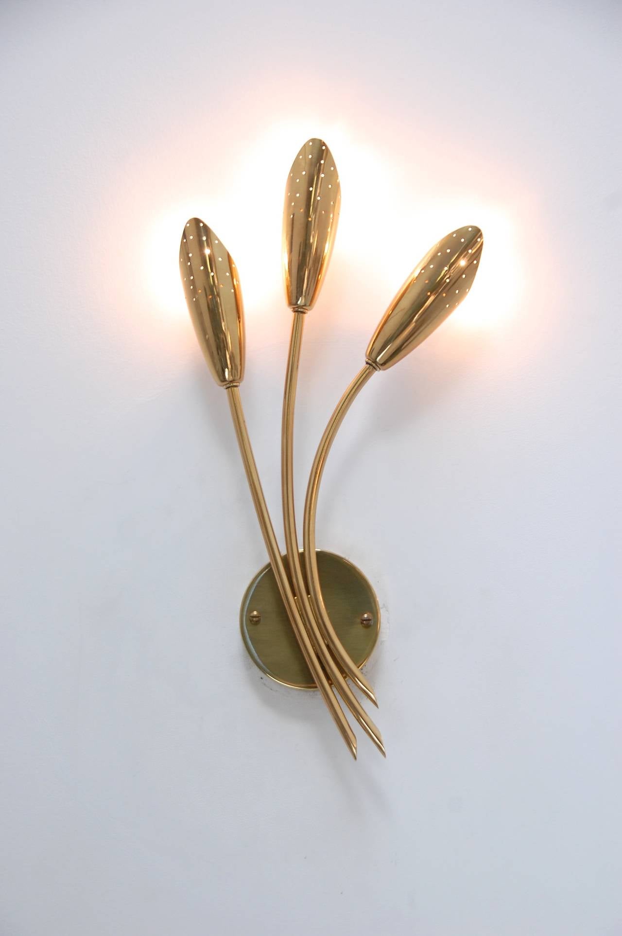 Italian Mid-Century Botanical Sconces at 1stDibs