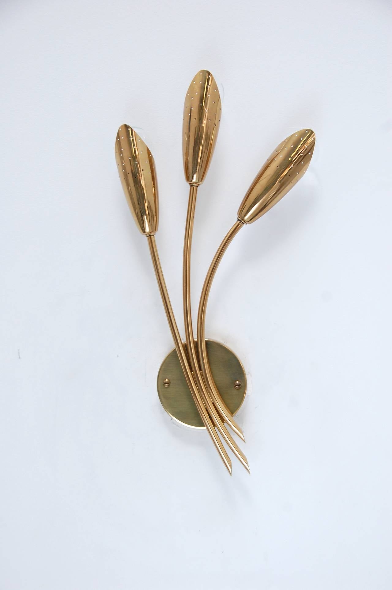 Italian Mid-Century Botanical Sconces at 1stDibs
