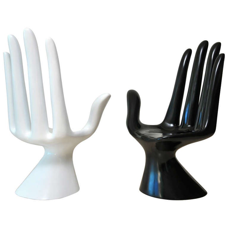 Set of 2 Fiberglass "POP Art " Hand Chairs USA c.1970 at 1stDibs