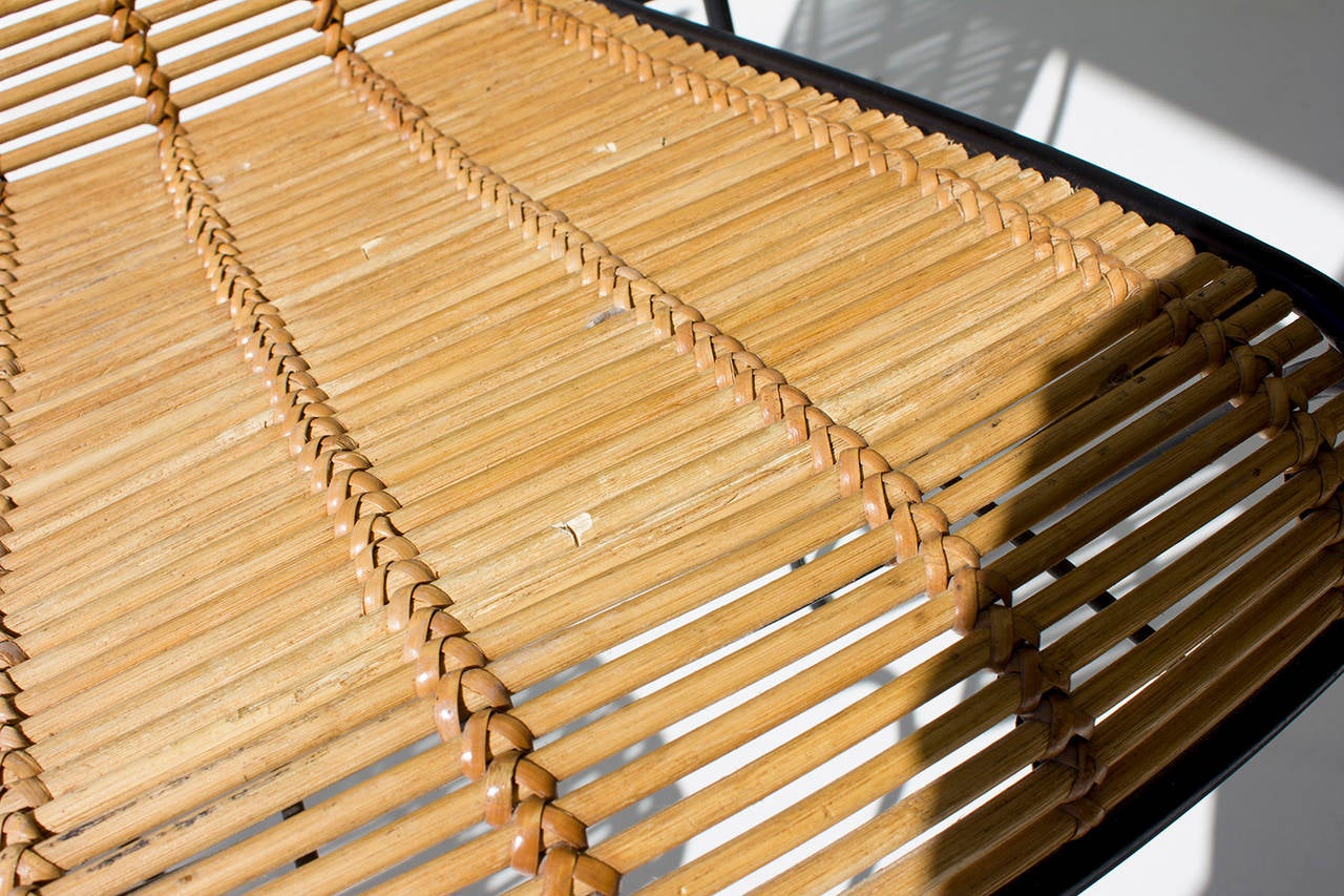 Ficks Reed Attributed Iron and Bamboo Side Chairs at 1stDibs