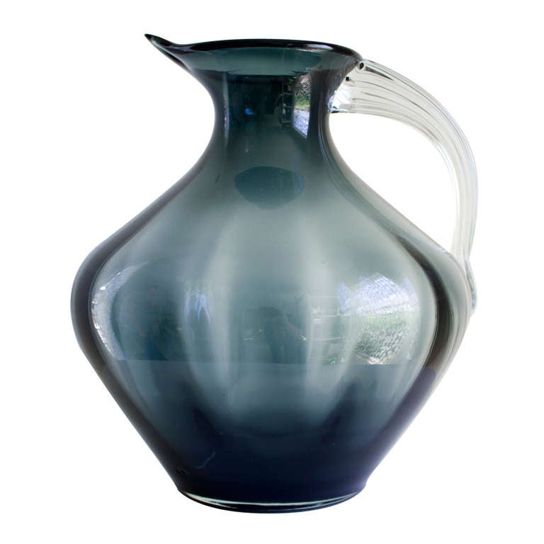 Blenko Pitcher Smoked Glass at 1stDibs