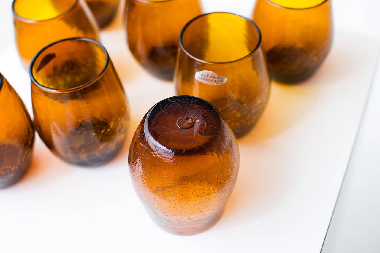 Blenko Drinking Glasses Set of Eight at 1stDibs