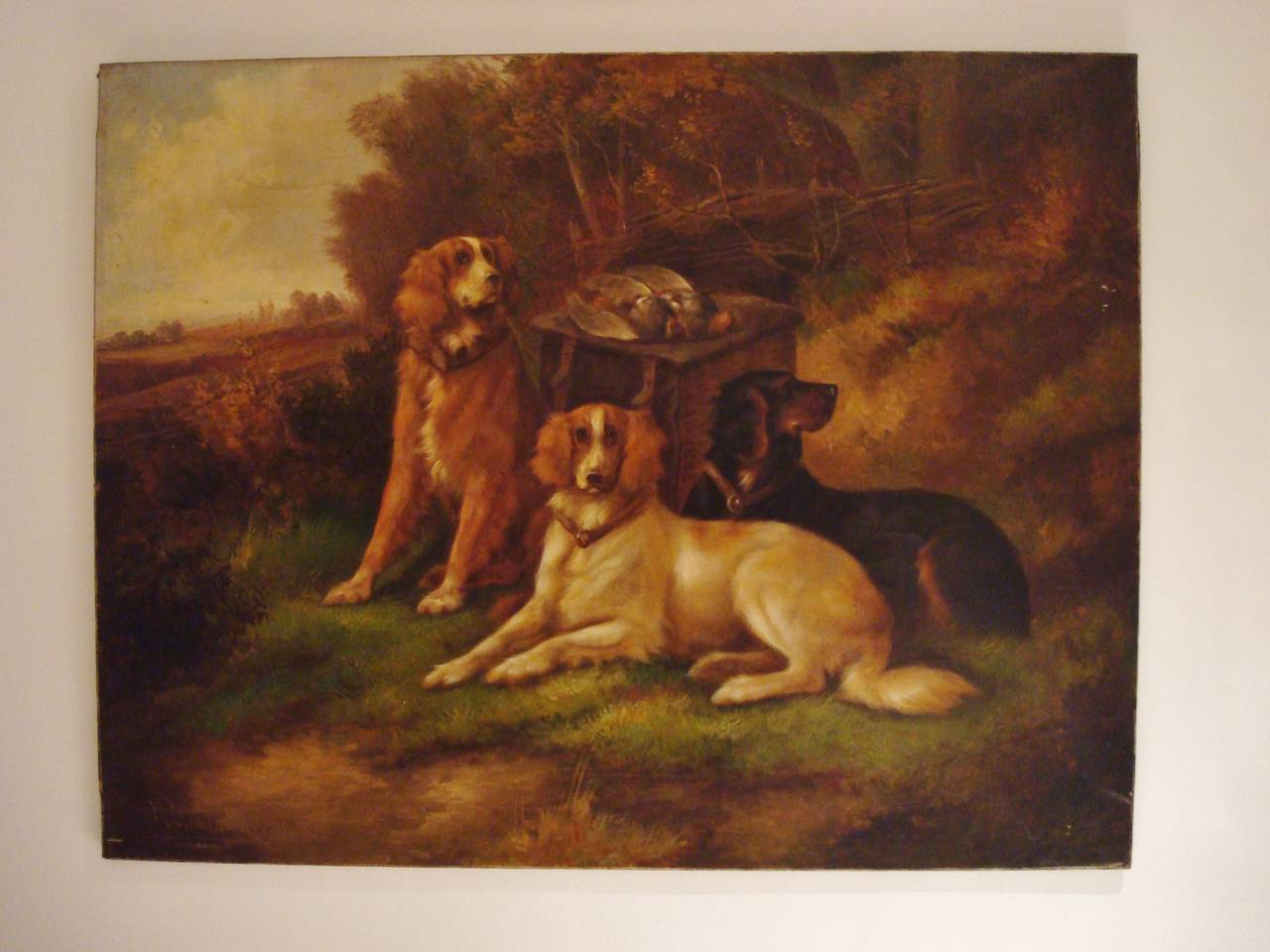19th Century Pair of Oil Paintings of Gun Dogs by Robert Cleminson at 1stDibs | 19th century dog ...