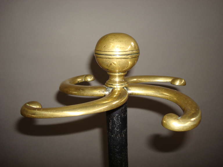 An Unusual Regency Cast Iron and Brass Stick Stand For Sale at 1stDibs